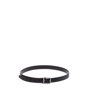 Dolce & Gabbana Logo Engraved Buckle Belt - Black