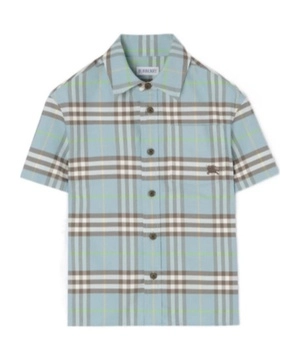 Burberry Check Cotton Oxford Shirt - Mist Blue