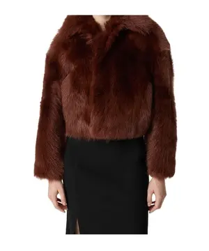 Bottega Veneta Toscana Shearling Cropped Blouson - Pudding Color