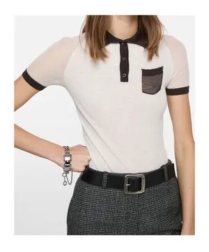 Acne Studios Collared Pocket Knitwear - White/brown
