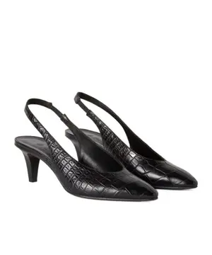 Loro Piana Rebecca Slingback High Heel Sandals - Black