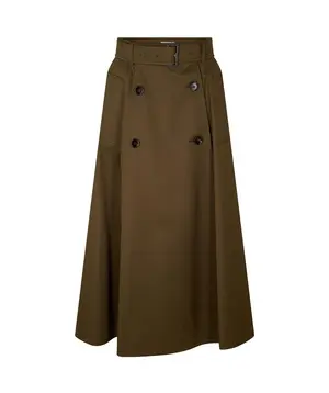 Burberry Brenda Midi Skirt - Brown
