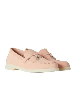 Loro Piana Summer Charms Walk Loafers - Shell Powder
