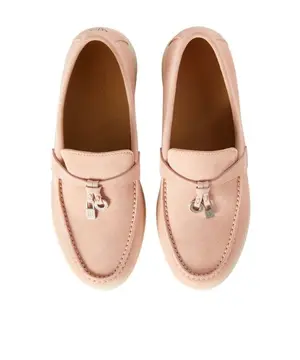 Loro Piana Summer Charms Walk Loafers - Shell Powder