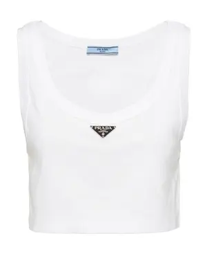 PRADA Jersey Cropped Top