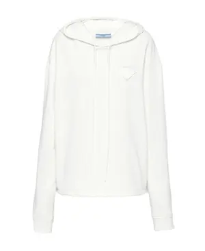 Prada Logo Drawstring Hoodie