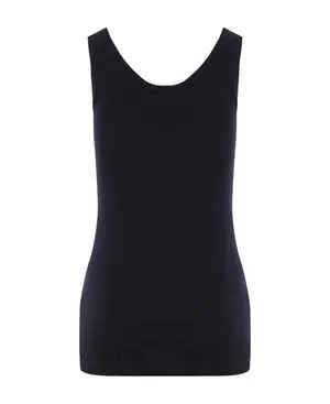 Prada Logo Plaque Sleeveless Tank Top