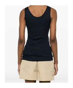Prada Logo Plaque Sleeveless Tank Top