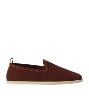 Loro Piana Venice Walk Loafers - Deep Mogano