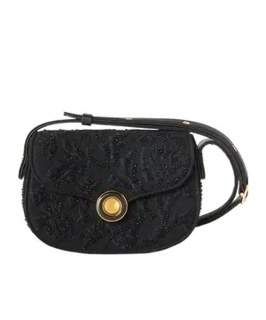 Loro Piana Ghiera Mini Shoulder Bag - Black/solar Gold