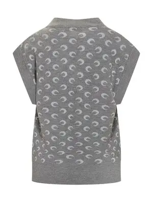 MARINE SERRE Moon Jacquard Knitted Vest