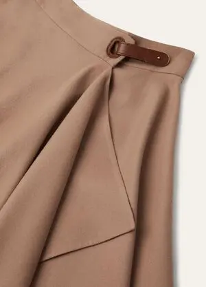 Loro Piana Draped Skirt With Horn Buckles