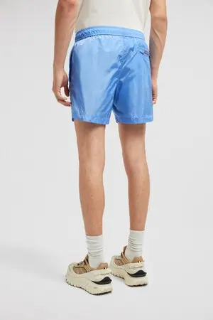 Moncler Logo Patch Drawstring Swim Shorts