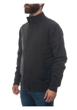 Barbour Logo Patch Button-up Cardigan - Black