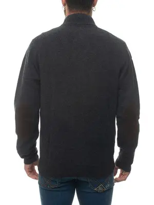 Barbour Logo Patch Button-up Cardigan - Black