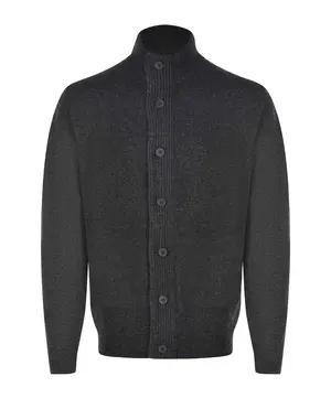 Barbour Logo Patch Button-up Cardigan - Black