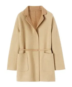 Loro Piana Jimi Double-sided Cashmere Coat - Dill Seed/camel