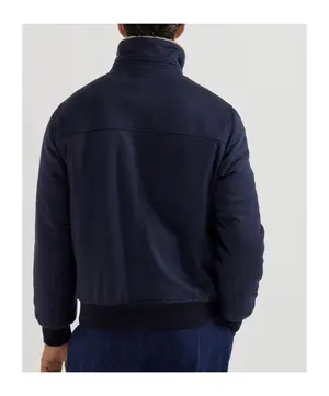 Brunello Cucinelli Long-sleeved High-neck Jacket - Navy Blue