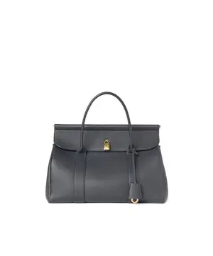 Loro Piana Carry A Handbag With Both Hands - Navy Blue