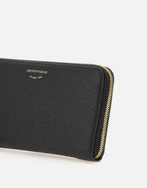 Emporio Armani Logo Printed Zip-around Wallet