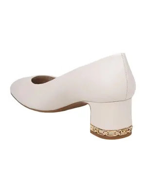 Michael Kors June Flex Pumps With Square Heel And Chain Detailing