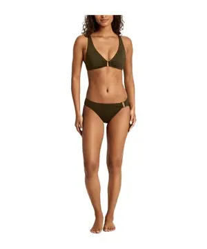 Ralph Lauren Ring-front Hipster Bikini Bottoms - Brown