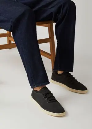 Loro Piana Low-top Casual Sneakers With Wish Wool Trim