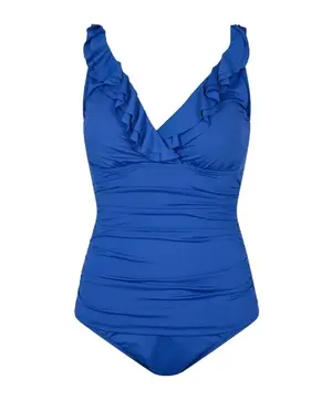 Ralph Lauren Ruffle-trim One-piece Swimsuit - Blue