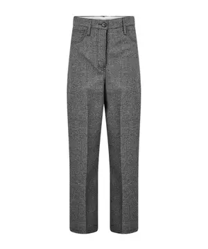 Prada Checked Wide-leg Trousers