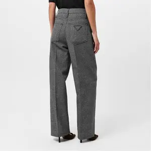 Prada Checked Wide-leg Trousers