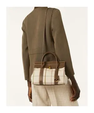 Loro Piana Checked Shoulder Bag