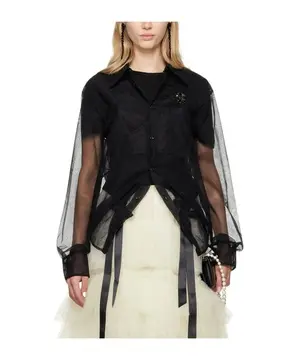 Simone Rocha Embellished Sheer Shirt