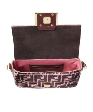 Fendi Baguette Mini Ff Sequin Bag - Pink