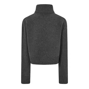GANNI Slim-fit High-neck Knit Sweater - Black