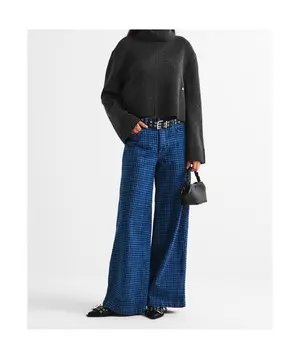GANNI Slim-fit High-neck Knit Sweater - Black