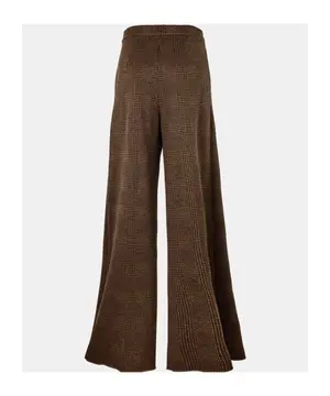 Max Mara Checked Wide-leg Trousers