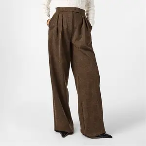 Max Mara Checked Wide-leg Trousers