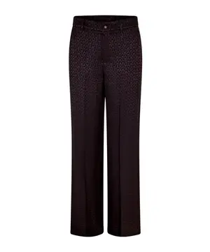 Gucci Wide Leg Monogram Pants - Black