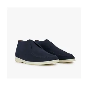 Loro Piana Logo Round Head Boots