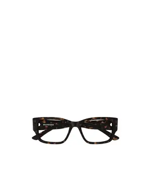 Balenciaga Rectangle Frame Glasses - Havana