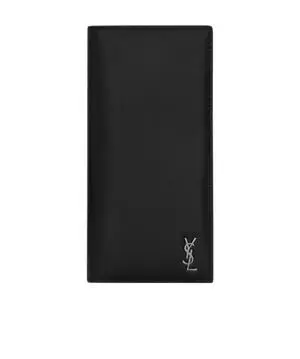 Saint Laurent Logo Plaque Cardholder - Black