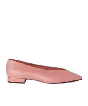 Loro Piana Pointed Rebecca Ballet Flats - Old Red