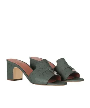 Loro Piana Round-headed High-heeled Sandals