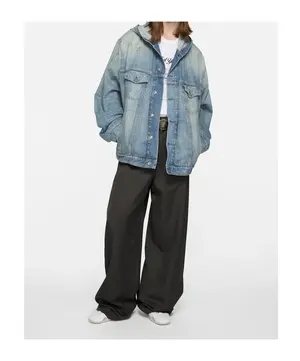 Acne Studios Hooded Cotton Denim Jacket