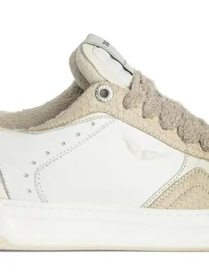 Zadig&Voltaire Embossed Wings Lace-up Sneakers
