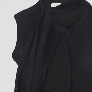 LEMAIRE Sleeveless Tie-neck Knitted Top