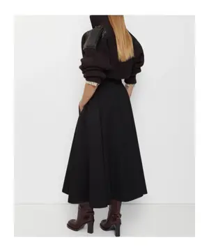 Burberry Gabardine Trench Midi Skirt