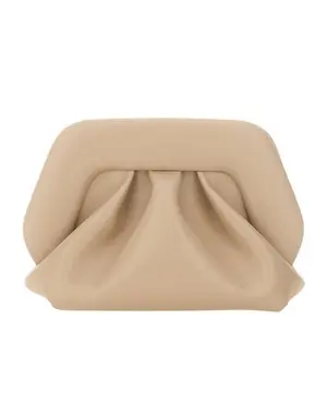 THEMOIRE Gea Gathered Clutch Bag - Nude