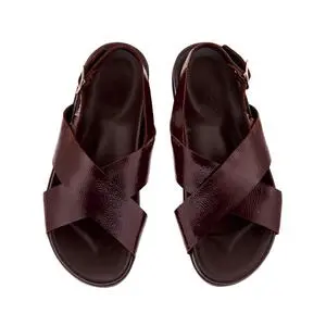 ANCIENT GREEK SANDALS Vintage Style Criss-cross Sandals - Black