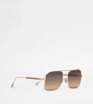TOD'S Full-rim Square Frame Sunglasses - Nude